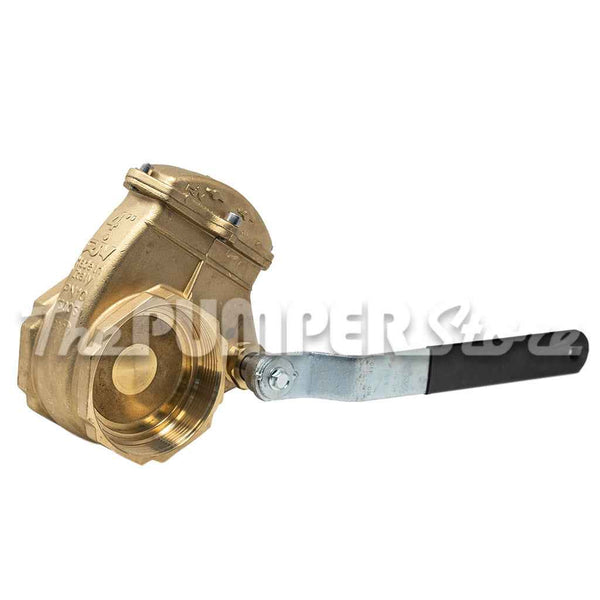 RIV NPT x NPT 4" Lever Valve - Brass | The Pumper Store